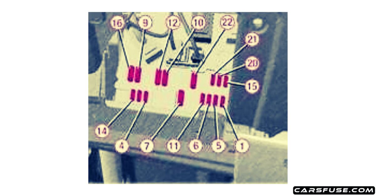 2004-2010 Peugeot 407 fuse box diagram