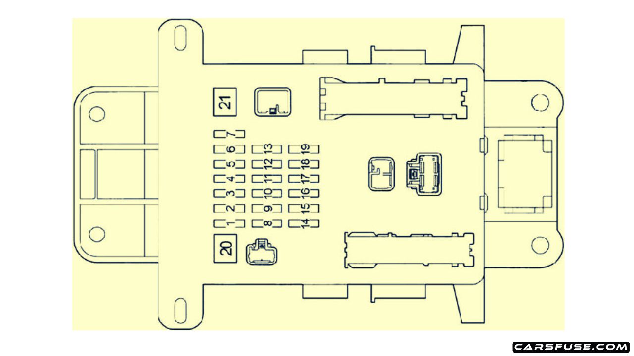 2001-2005 Toyota RAV4 (XA20) fuse box diagram