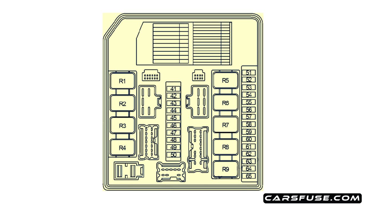 2004-2013 Nissan Note (E11) fuse box diagram