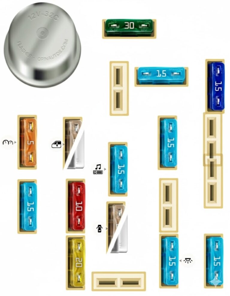 1985-1986 Ford F-150 Fuse Box Diagram